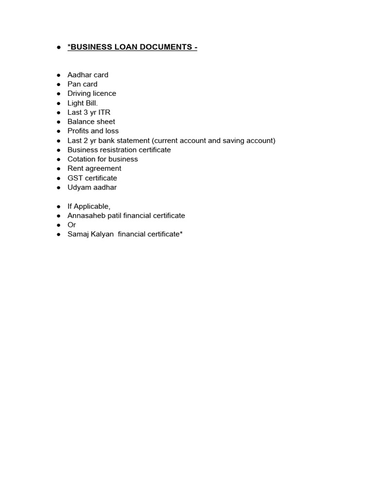 -Business Loan Documents | PDF