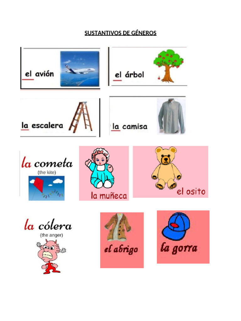 Sustantivos: Género y Número | PDF