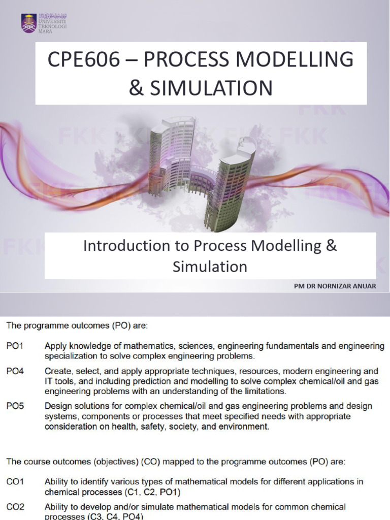 [wk1a] 1.0 Introduction to Process Dynamics_606 | PDF | Mathematical Model | Classical Mechanics
