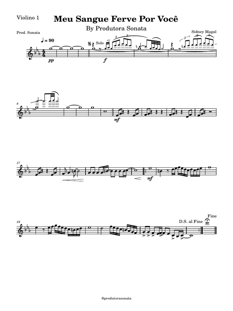 Meu Sangue Ferve Por Você-Violino 1 | PDF