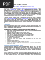 Session Zero Checklist for D&D | PDF
