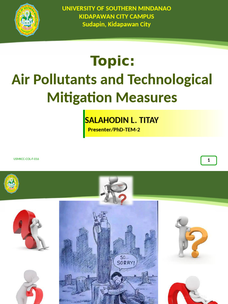TITAY Air Pollutants and Tech. Mitigation Measures | PDF | Air ...
