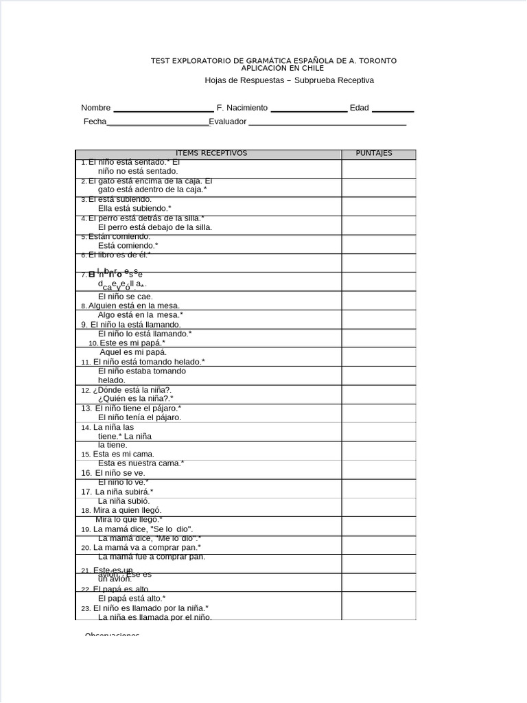 Hoja Respuesta STSG | PDF