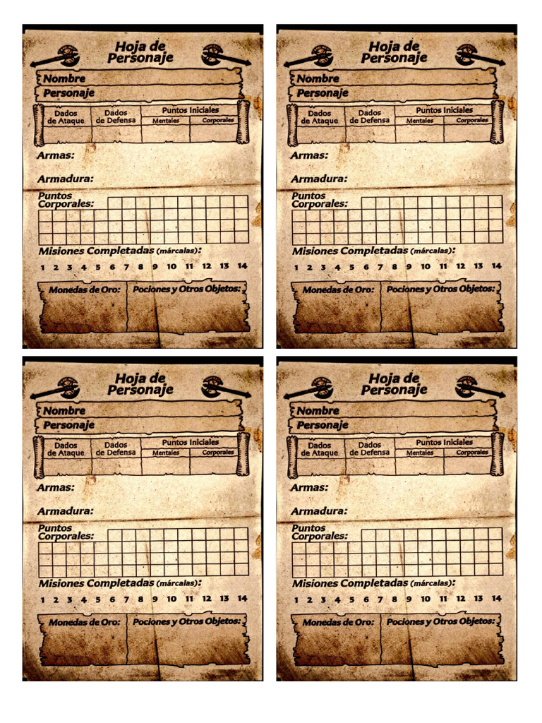 Fichas Heroquest | PDF