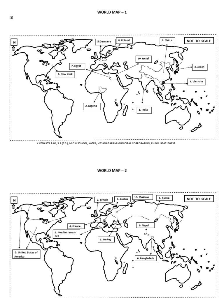 World Map Geography Questions and Answers | PDF | Mediterranean Sea ...