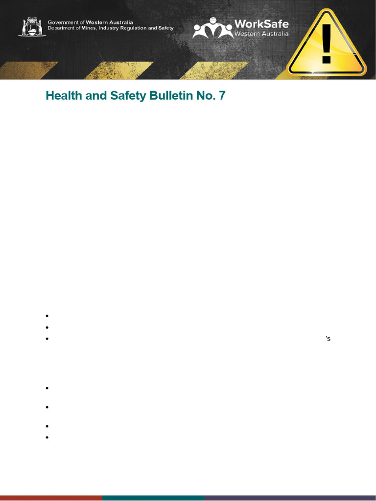 Health and Safety Bulletin No. 7 Water Slide Health and Safety ...