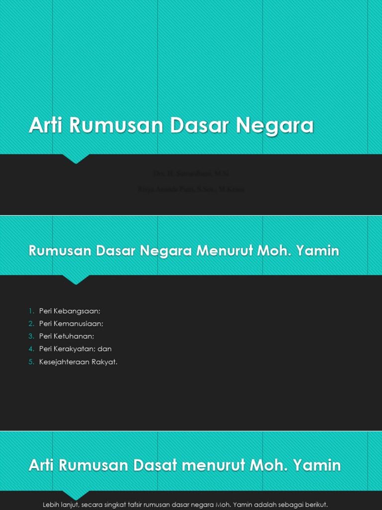 Arti Rumusan Dasar Negara Menurut Yamin | PDF | Sains & Matematika