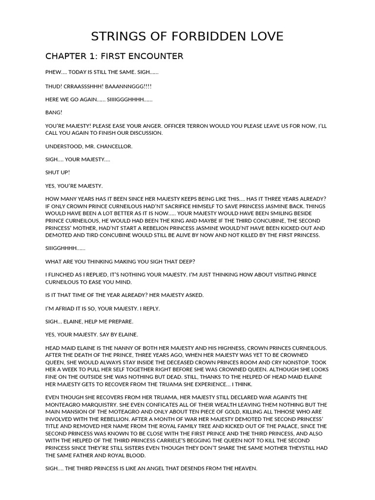 Strings of Forbidden Love Chapter 1 | PDF | Elizabeth Ii