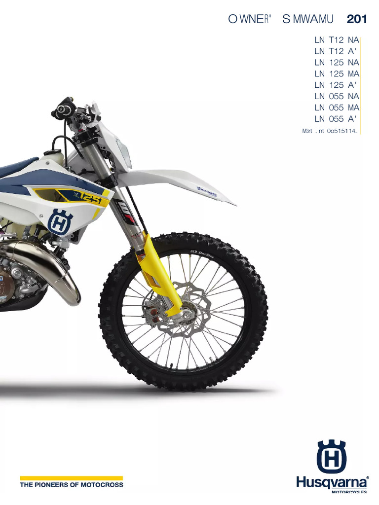 Инструкция Husqvarna TE 300 (2015) (130 Страницы) | PDF
