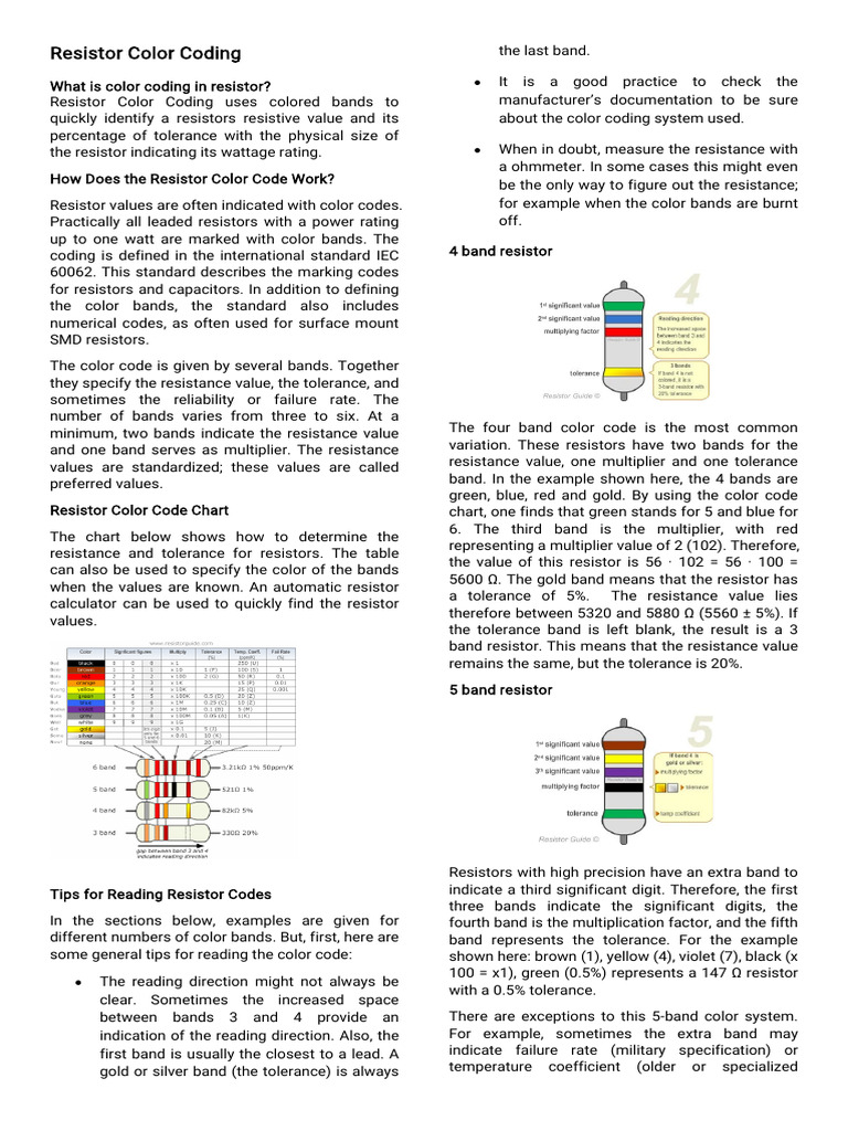 [Merge]Lesson-5-Resistor-Color-Coding_20241014_223518 | PDF | Series ...