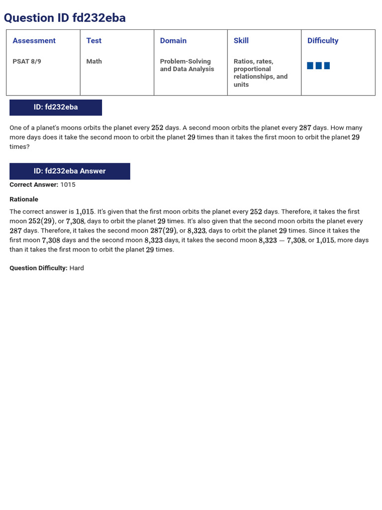 SAT Suite Question Bank - Results Problem Solving | PDF | Mean | Median