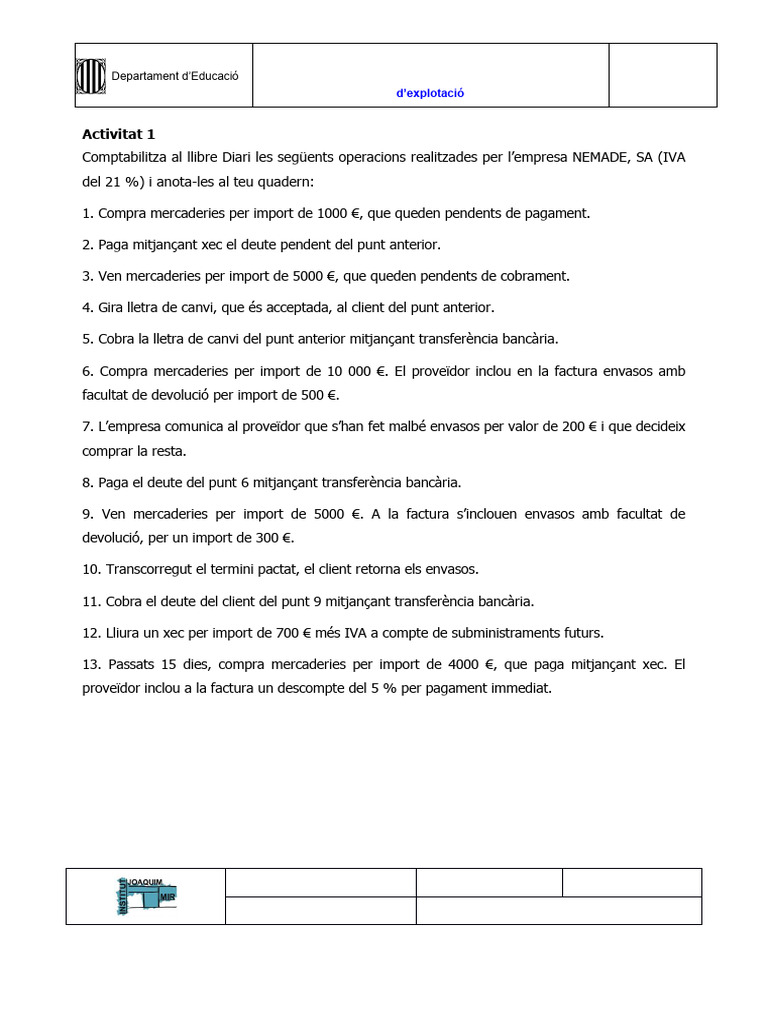 Dossier Activitats 2 | PDF