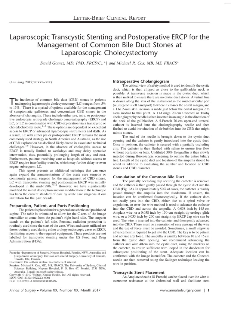 Sla 0000000000002426 | PDF | Stent | Digestive System
