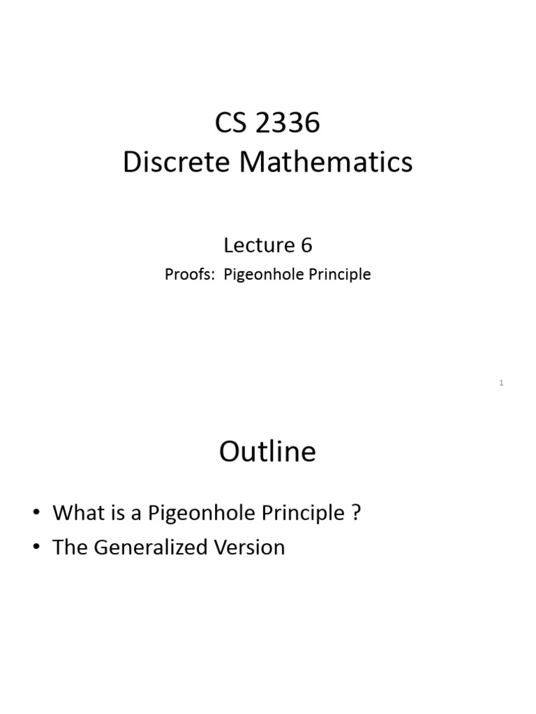 Generalised Pigeon Hole Principle | PDF | Mathematics | Mathematical ...