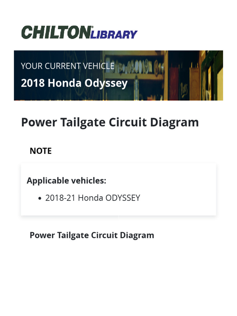 Repair Power Tailgate Circuit Diagram | PDF
