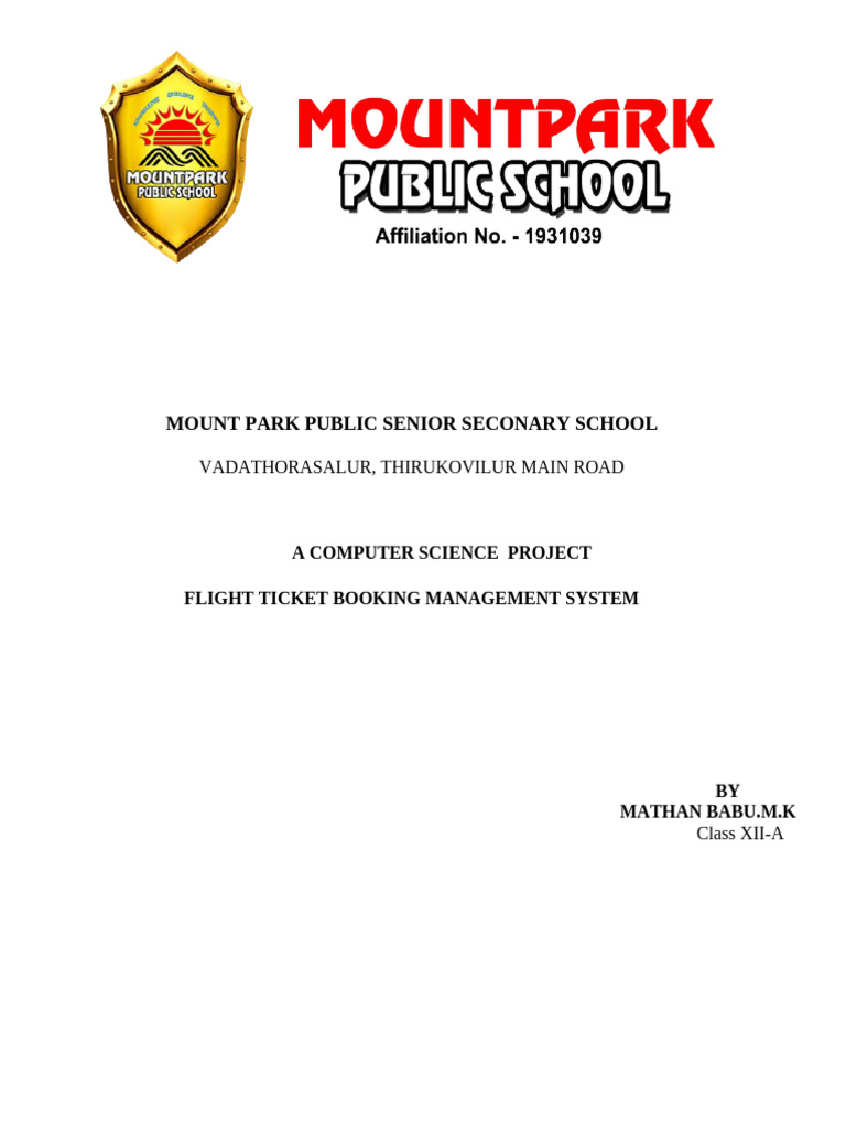 Mathan Cs Project 1 Pdf File Format Python Programming Language