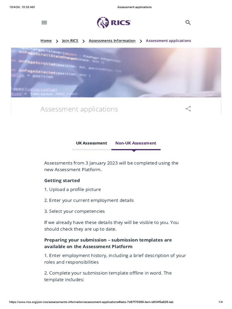 Assessment applications | PDF