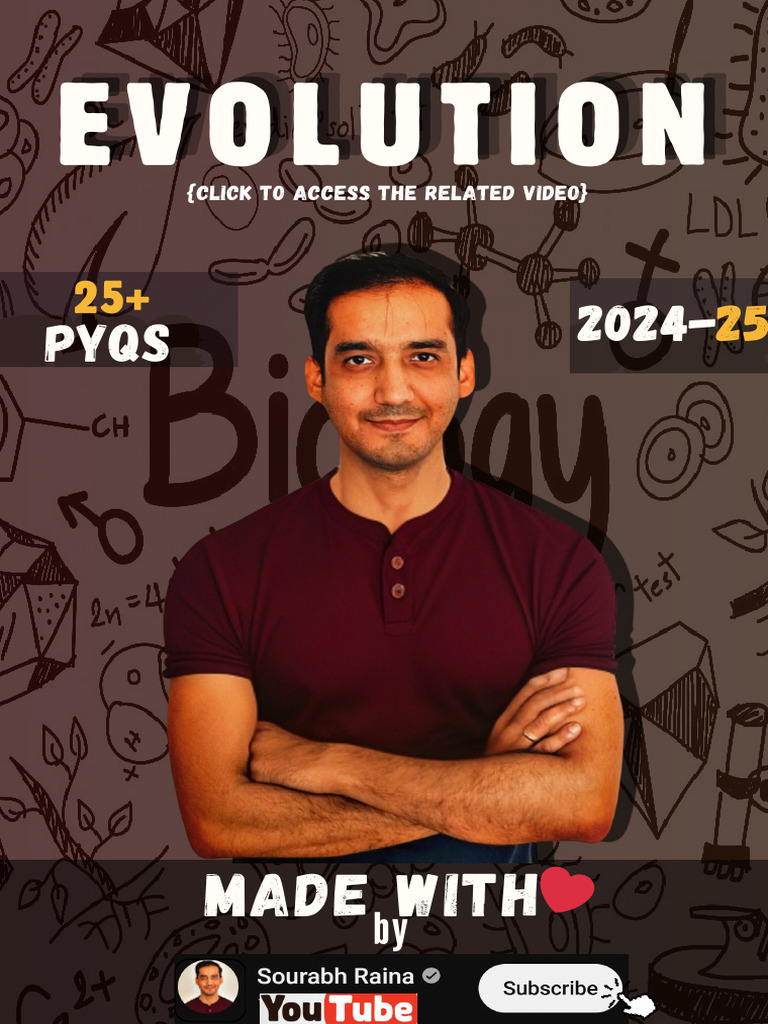 EVOLUTION PYQ Notes By Sourabh Raina | PDF