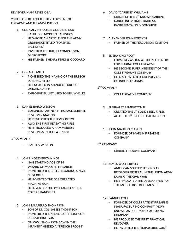 Forensic Ballistics Notes | PDF | Firearms | Rifle