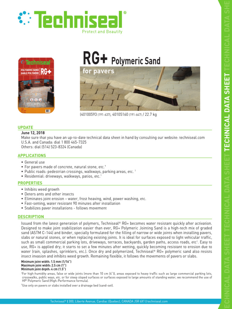 Tds CA HM en Techniseal Poly Sand RG - 40100593 TSL | PDF | Home & Garden