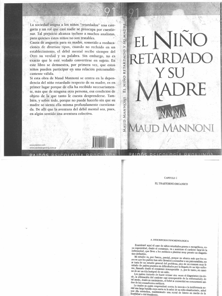 Manoni - El Niño Retardado y Su Madre (Cap1, 2 y 4) | PDF