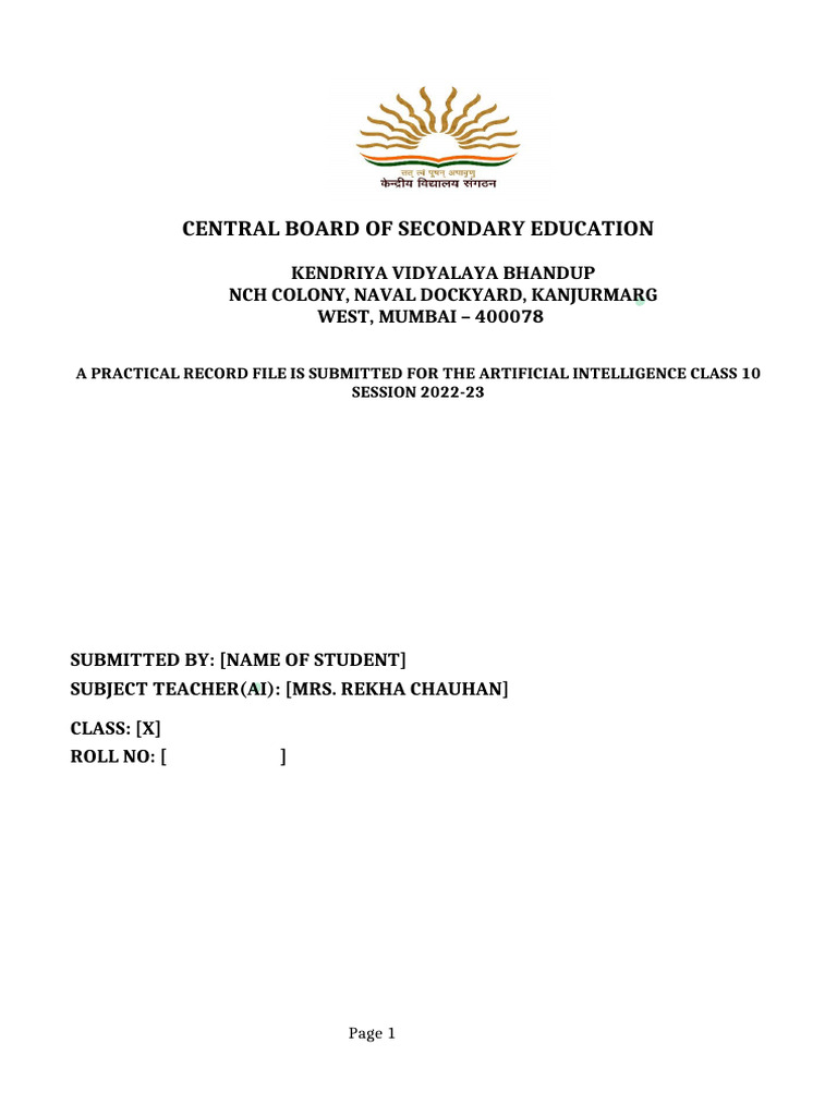 Practical File X (Ai - 417) | PDF | Variance