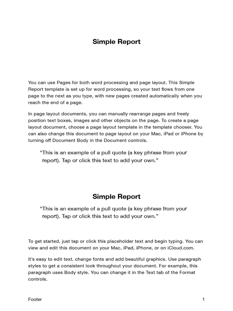 Simple Report | PDF | Page Layout | Computing