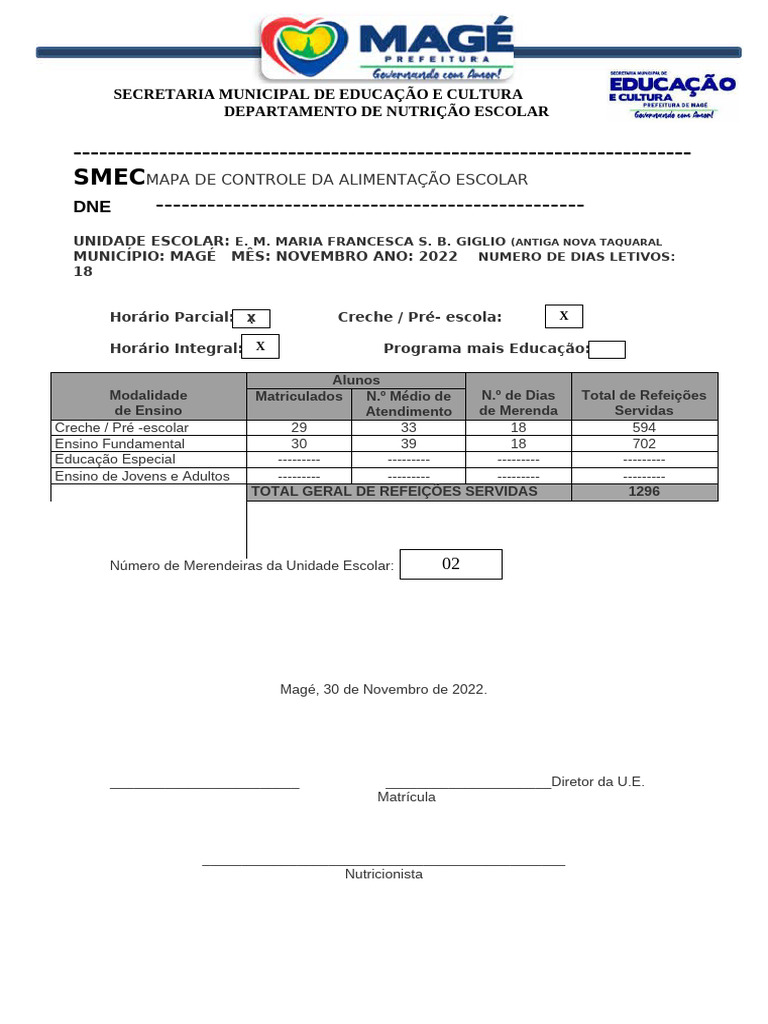 MAPA DE CONTROLE 2022 NOVEMBRO Atual | PDF | Negócios | Ciências Sociais