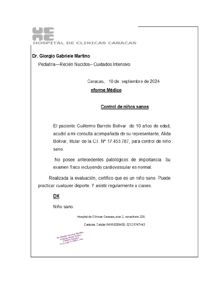 Informe Adonys | PDF