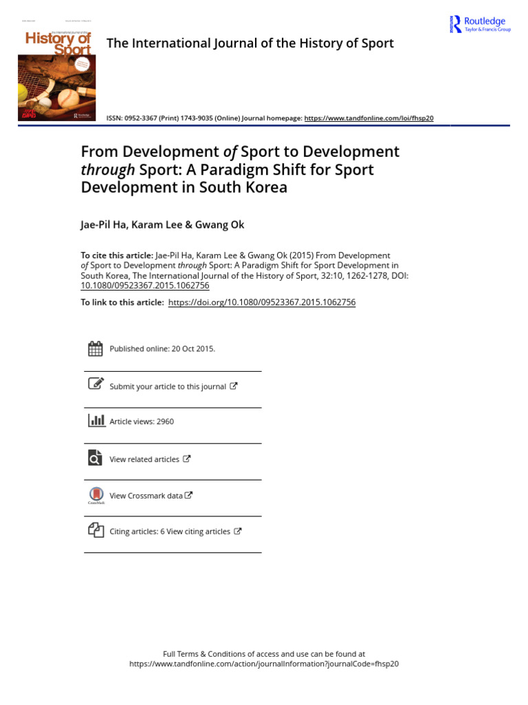 From Development of Sport To Development Through Sport A Paradigm | PDF ...