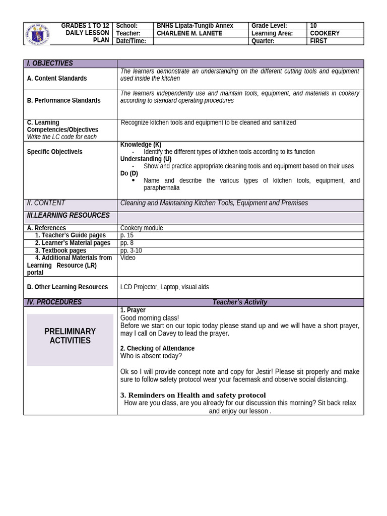 DLL 2 10 | PDF | Learning | Teachers