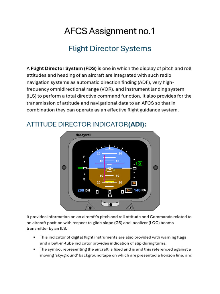 fds | PDF | Avionics | Navigation
