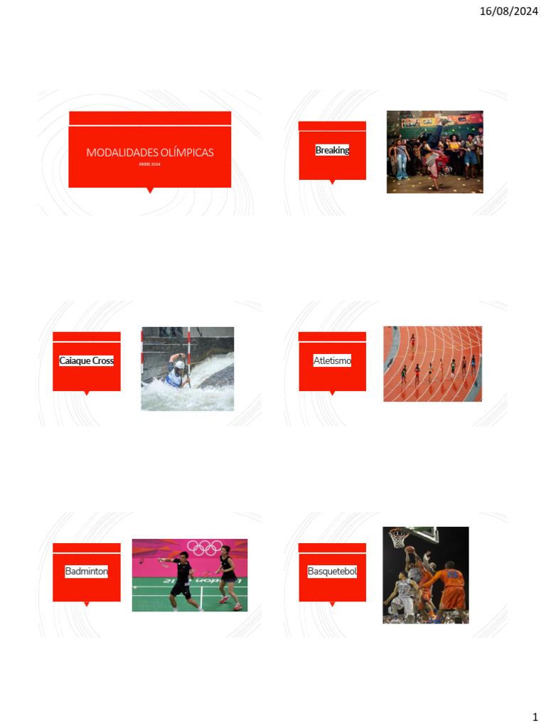 Modalidades Olímpicas Paris 2024 | PDF | Esportes Olímpicos | Hipismo