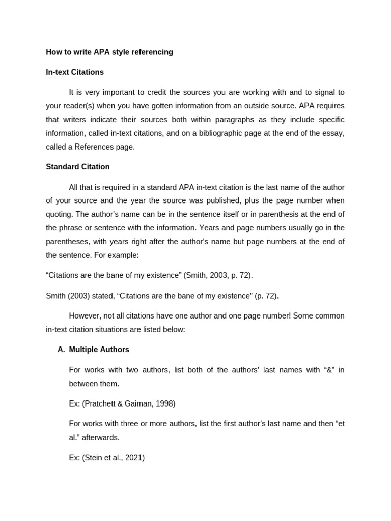 Apa 7TH Edition Citation Guidelines | PDF | Citation | Apa Style