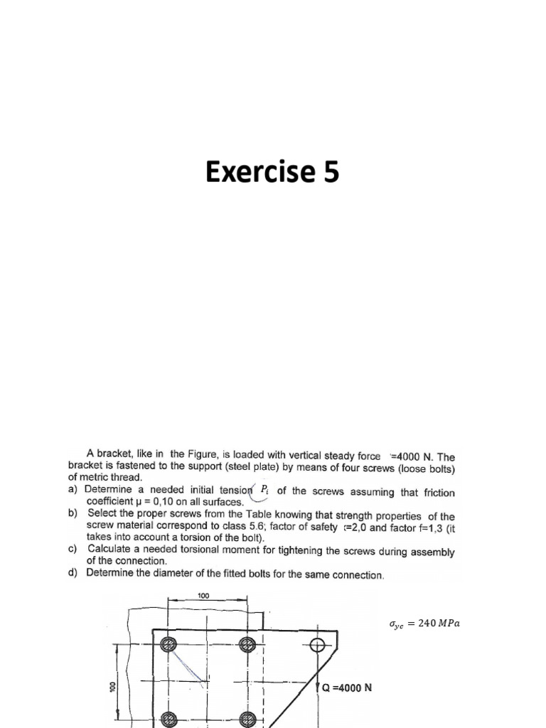 Exercise 5 | PDF | Screw | Physical Sciences