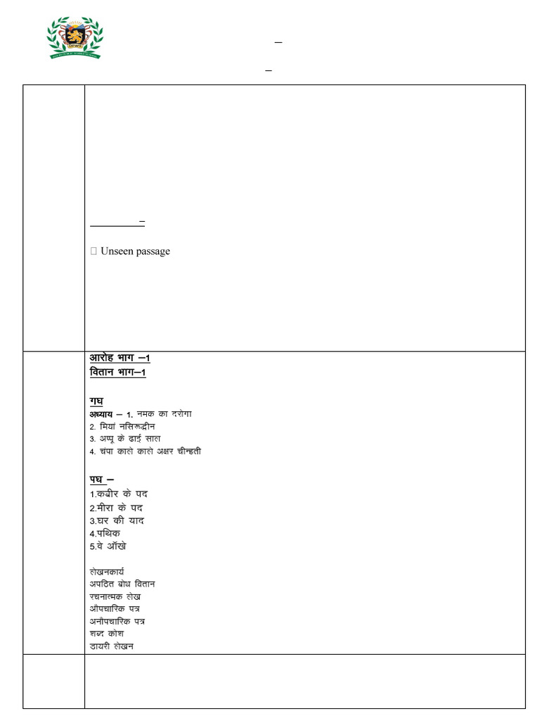 Halfyearly - Syllabus Class XI - 2024-25 | PDF