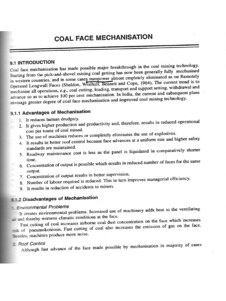 Coal Face Mechanisation | PDF | Cooking, Food & Wine Coal Face Mechanisation | PDF | Cooking, Food & Wine