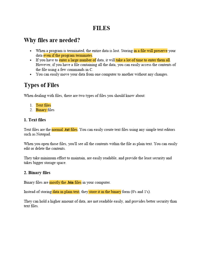 Module 5 - Files | PDF | Computer File | Filename