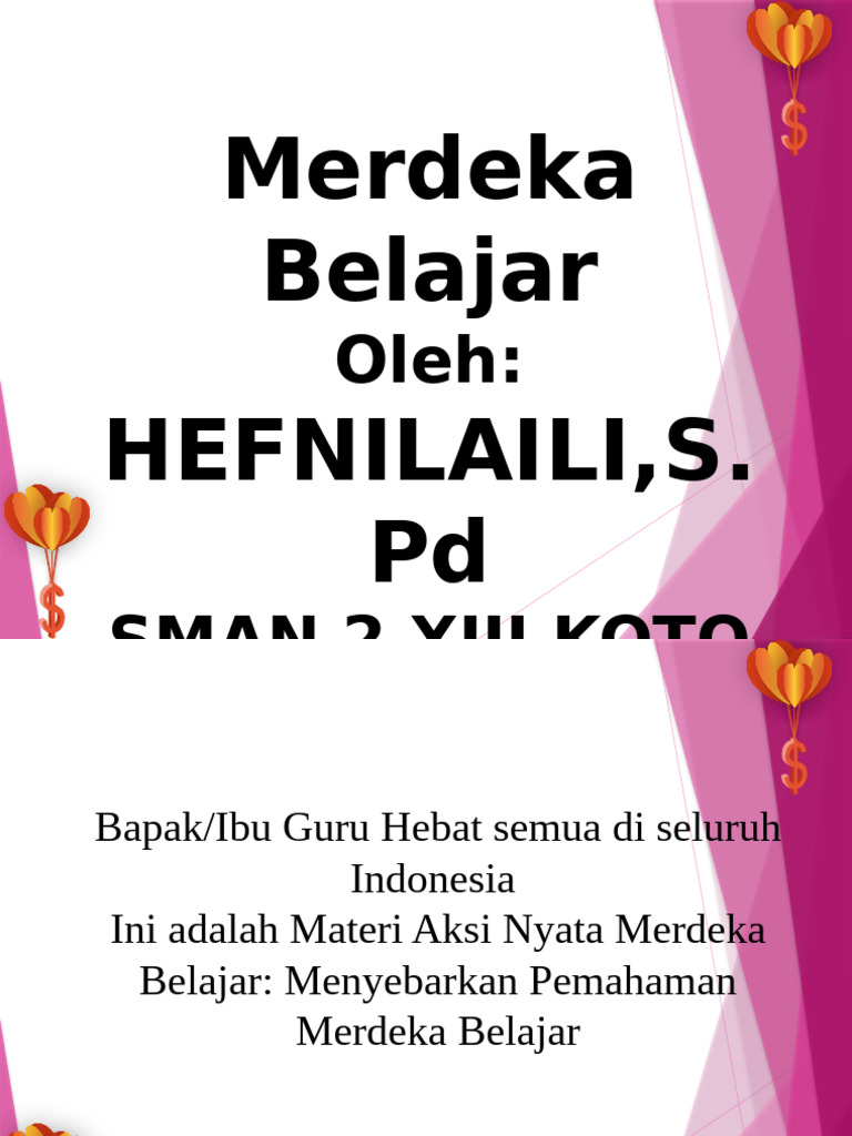 Aksi Nyata Merdeka Belajar | PDF