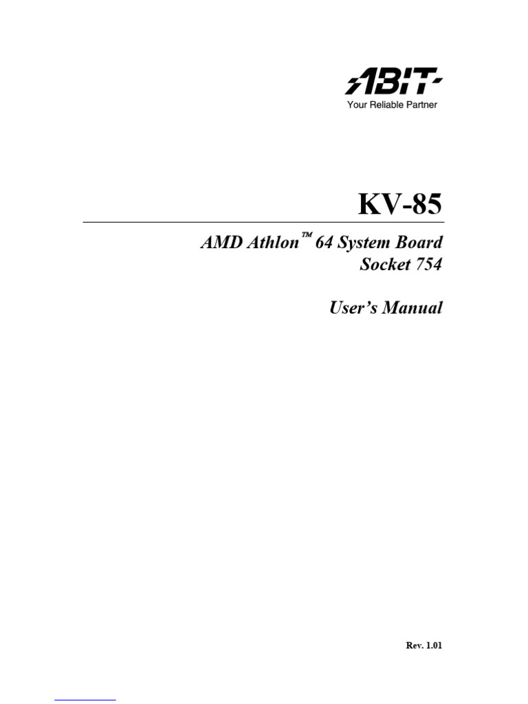 Amd Athlon 64 System Board Socket 754 | PDF | Bios | Booting