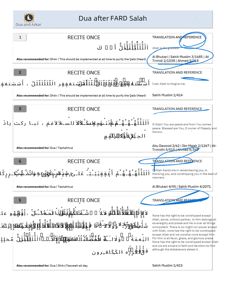 Dua After Salah A4 2 PDF | PDF | Abrahamic Religions | Semitic Words ...
