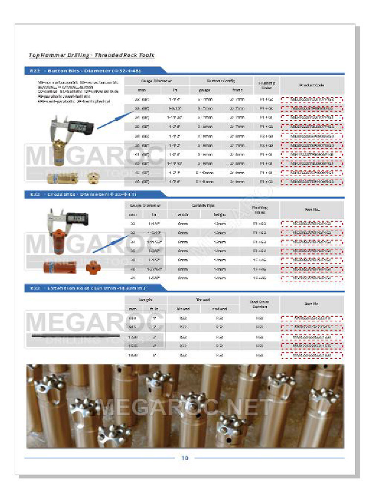 megaroc R22 button bits | PDF