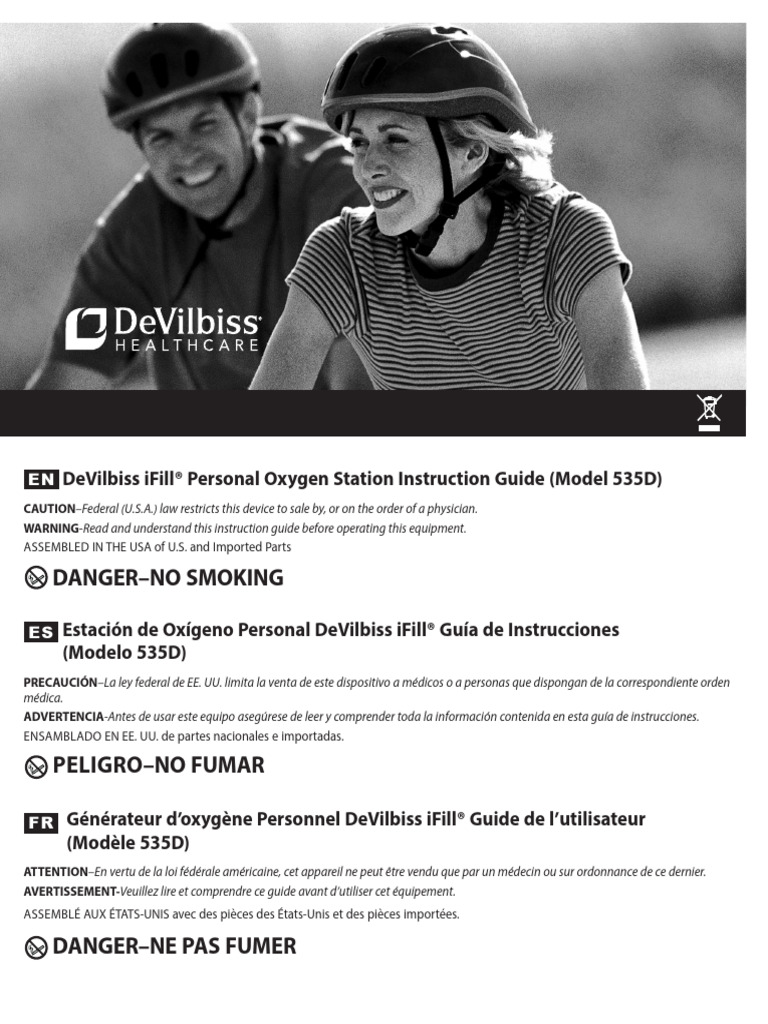 DeVilbiss Ifill® Personal Oxygen Station Instruction Guide Model 535D ...