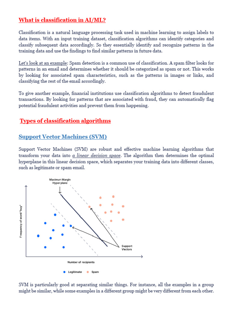 5.classification in AI - Unit 2 | PDF | Statistical Classification | Support Vector Machine