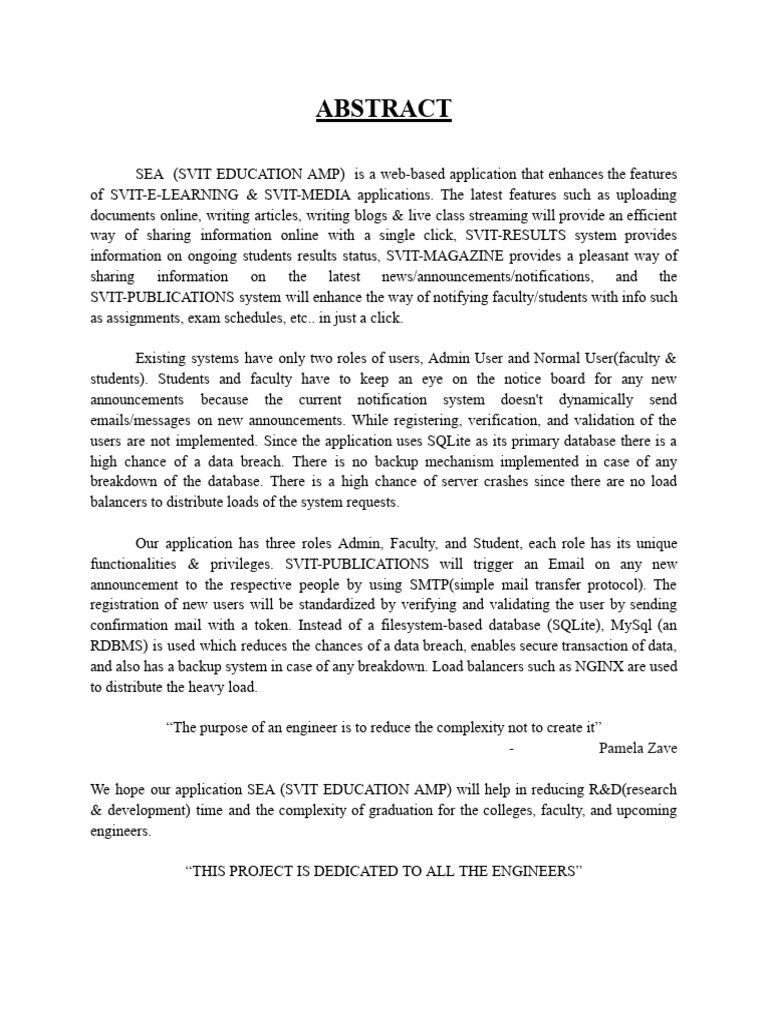 SEA ABSTRACT | PDF | Databases | Data Management