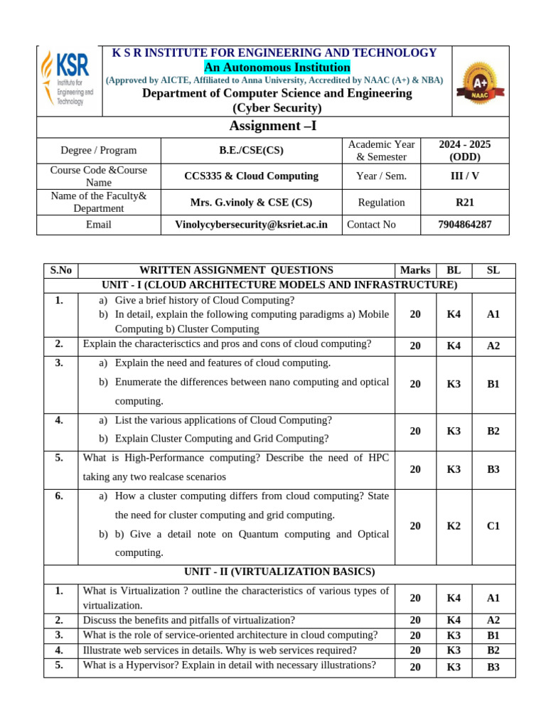 CC Assignment-1 | PDF | Virtualization | Computing