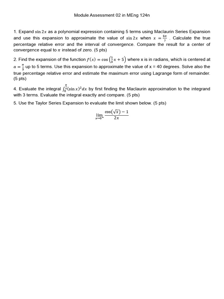 MEng 124n Module Assessment 02 | PDF
