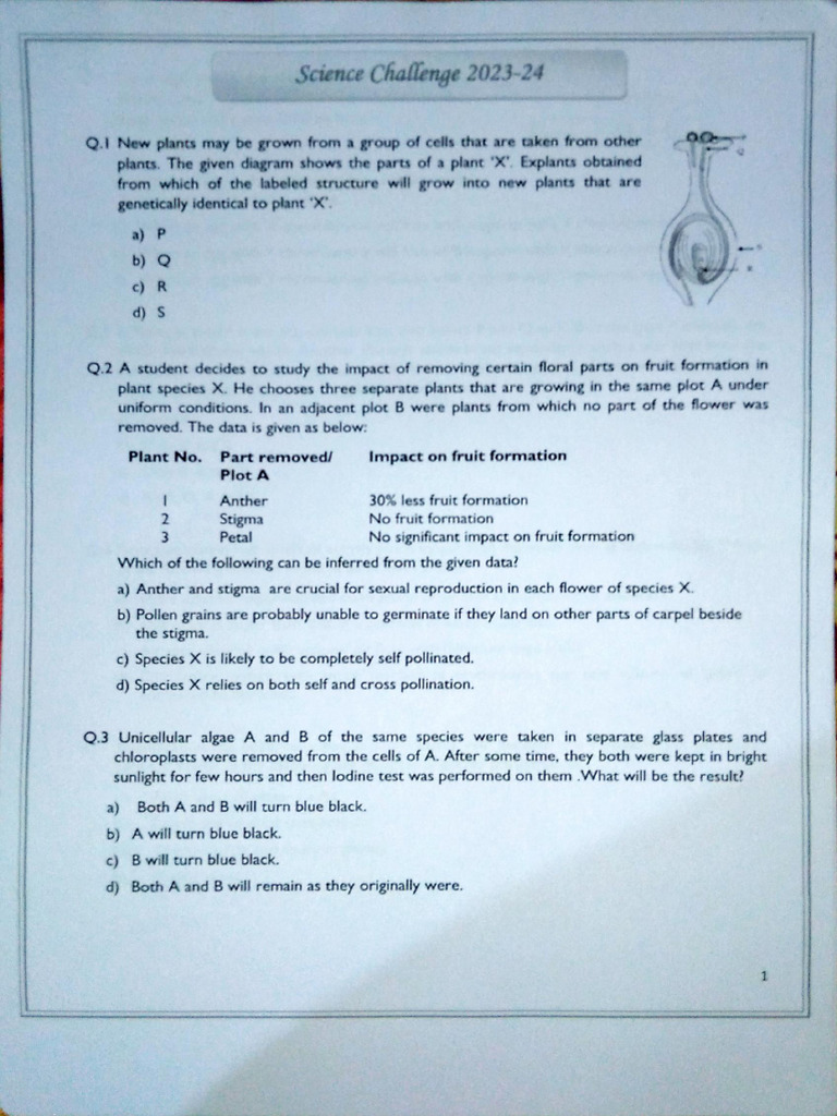 CBSE Science Challenge 2023-24 | PDF