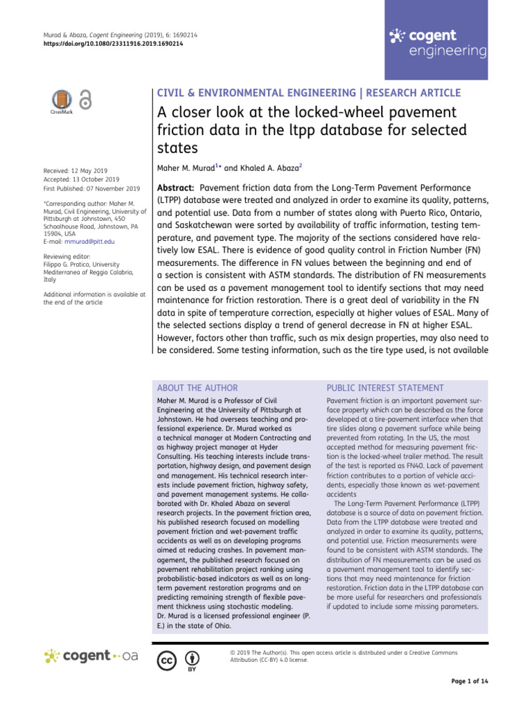 A Closer Look at The Locked Wheel Pavement Friction Data in The LTPP ...
