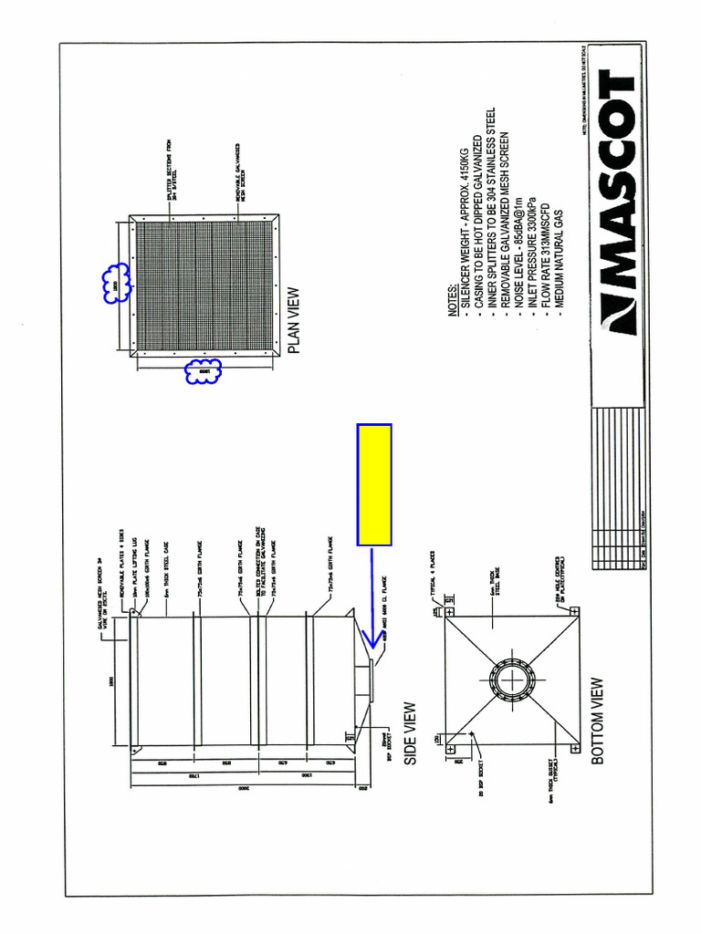 Silencer Engineering Drawing | PDF